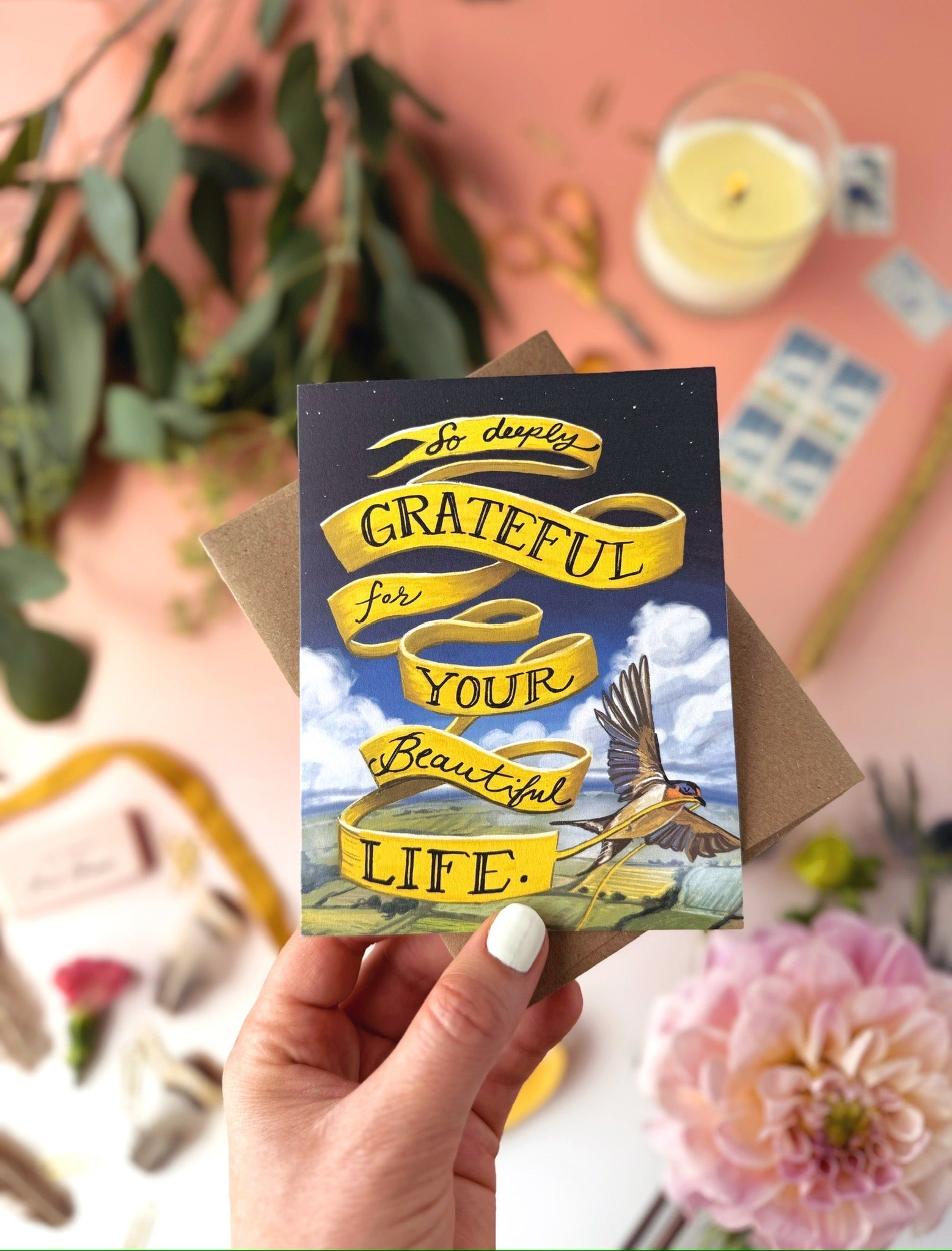 Process Video of "So Deeply Grateful for Your Beautiful Life" Card ...