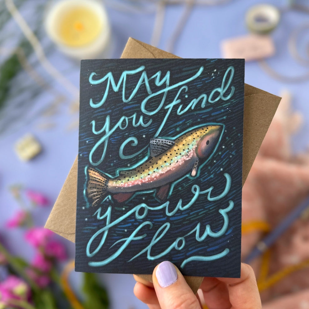 May You Find Your Flow Fish — Encouragement, Graduation Card – Tiny and ...