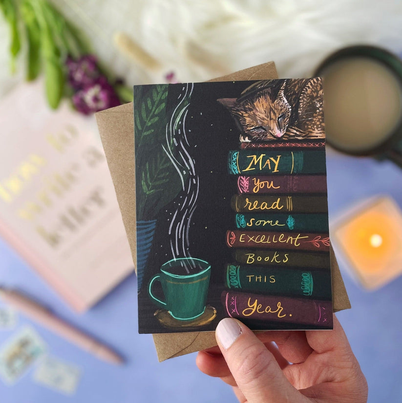 May You Read Some Excellent Books This Year — Birthday Card – Tiny and ...