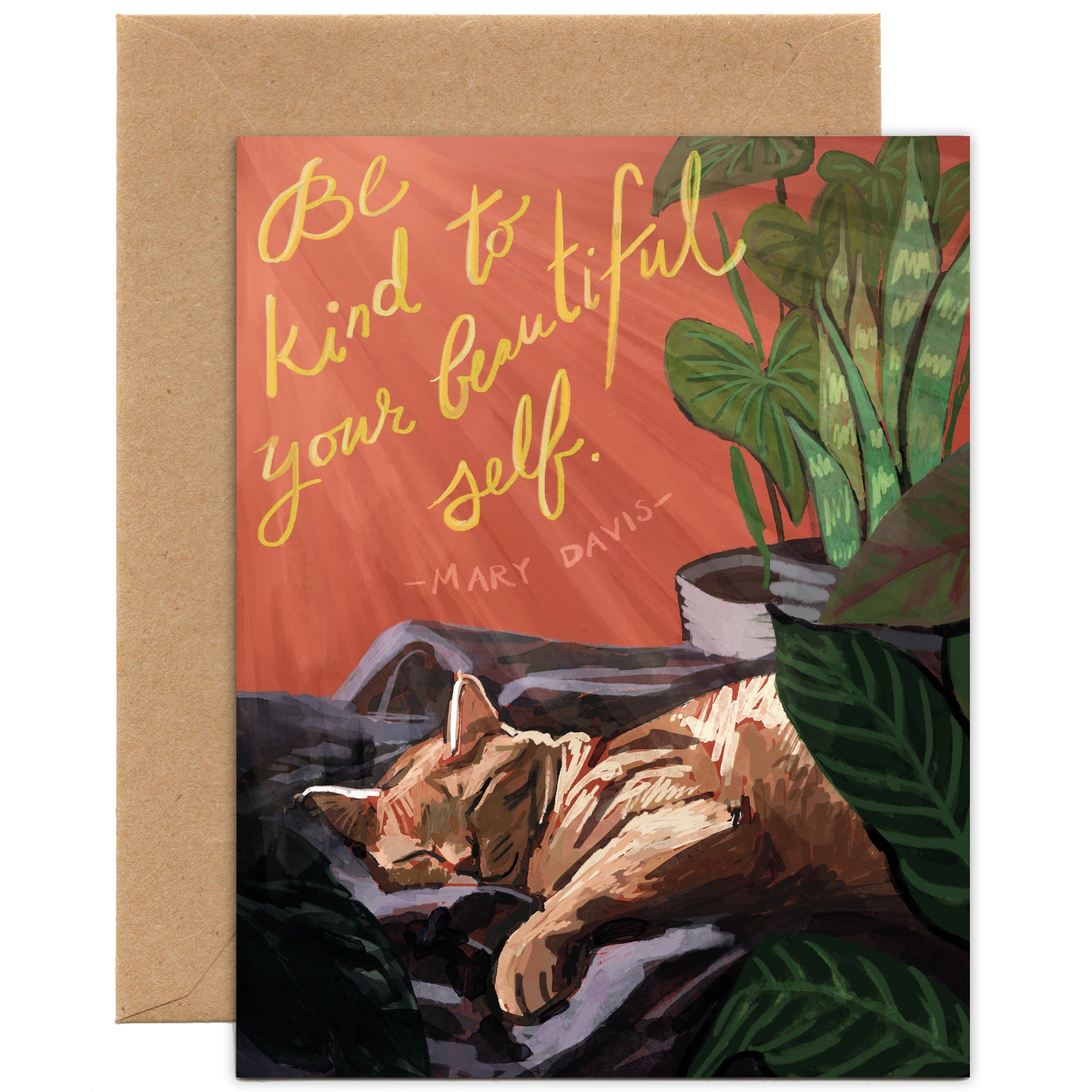 Be Kind to Your Beautiful Self — Get Well, Encouragement Card – Tiny ...