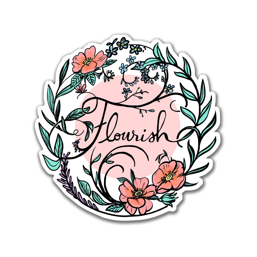 Flourish Sticker – Tiny and Snail